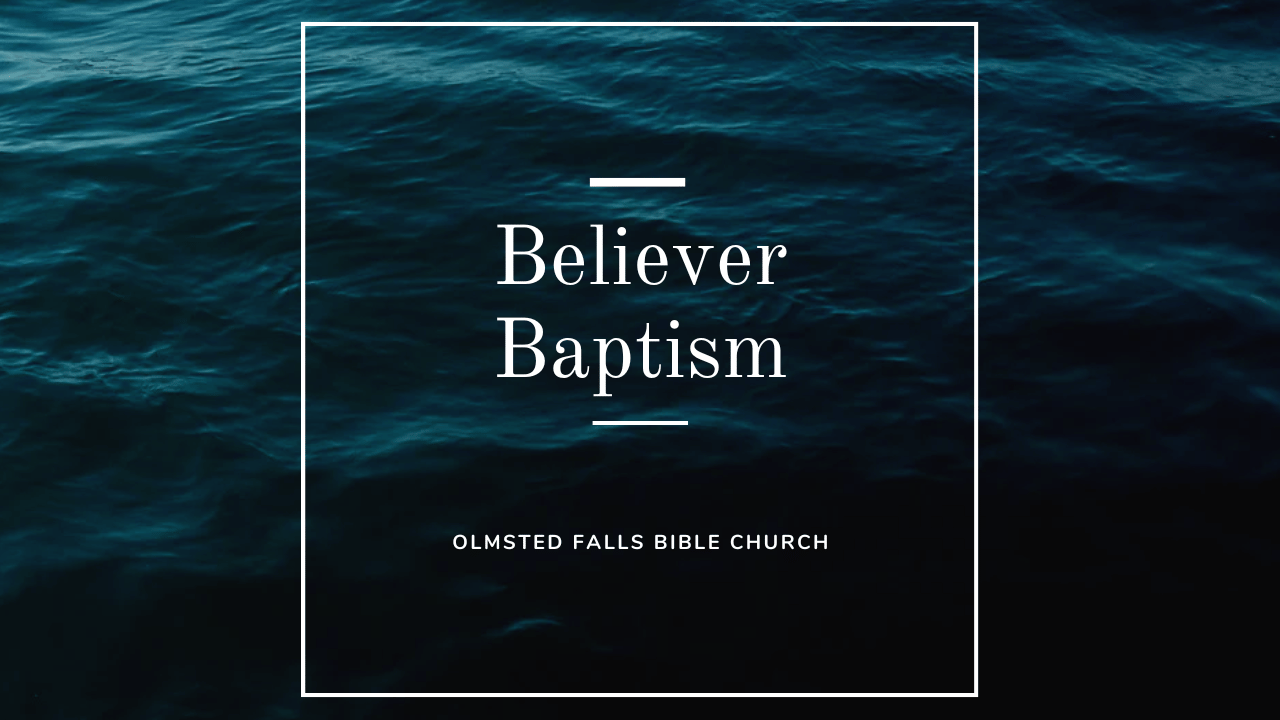 Selected Scriptures "Why Baptism?"