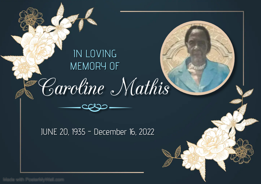 Celebration of Life Sis. Caroline Mathis
