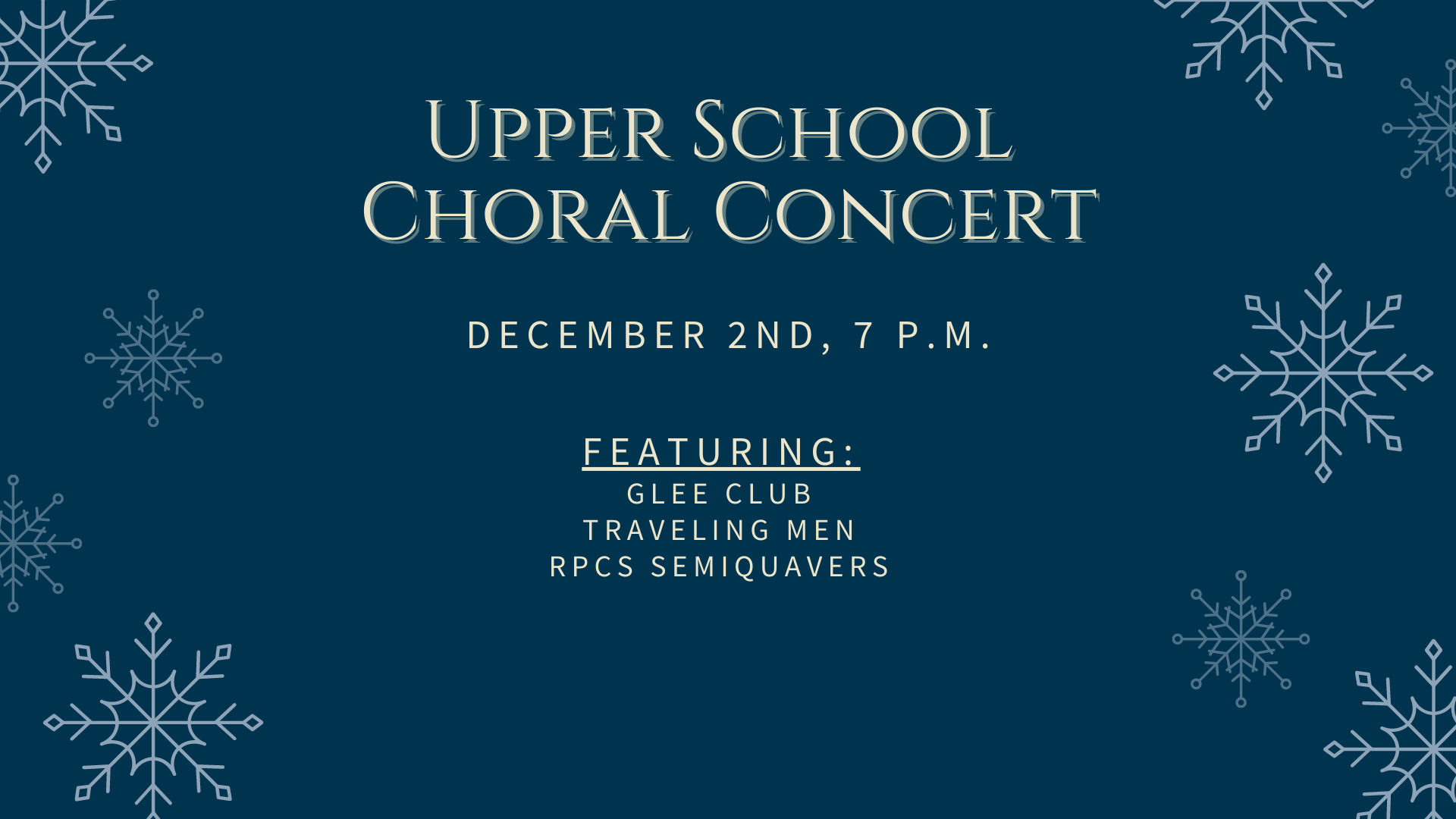 Upper School Winter Choral Concert