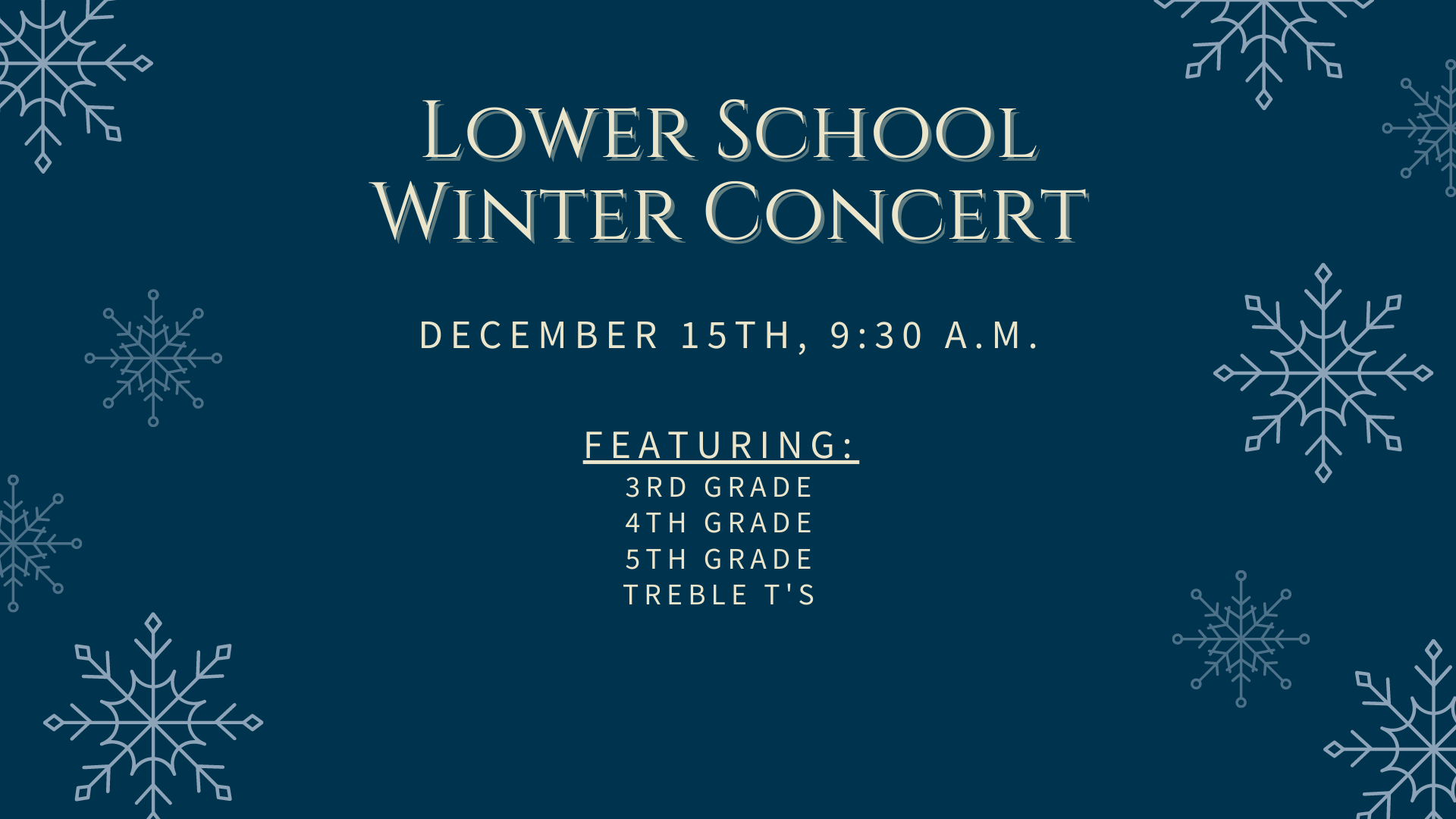 Lower School Winter Concert (3-5)