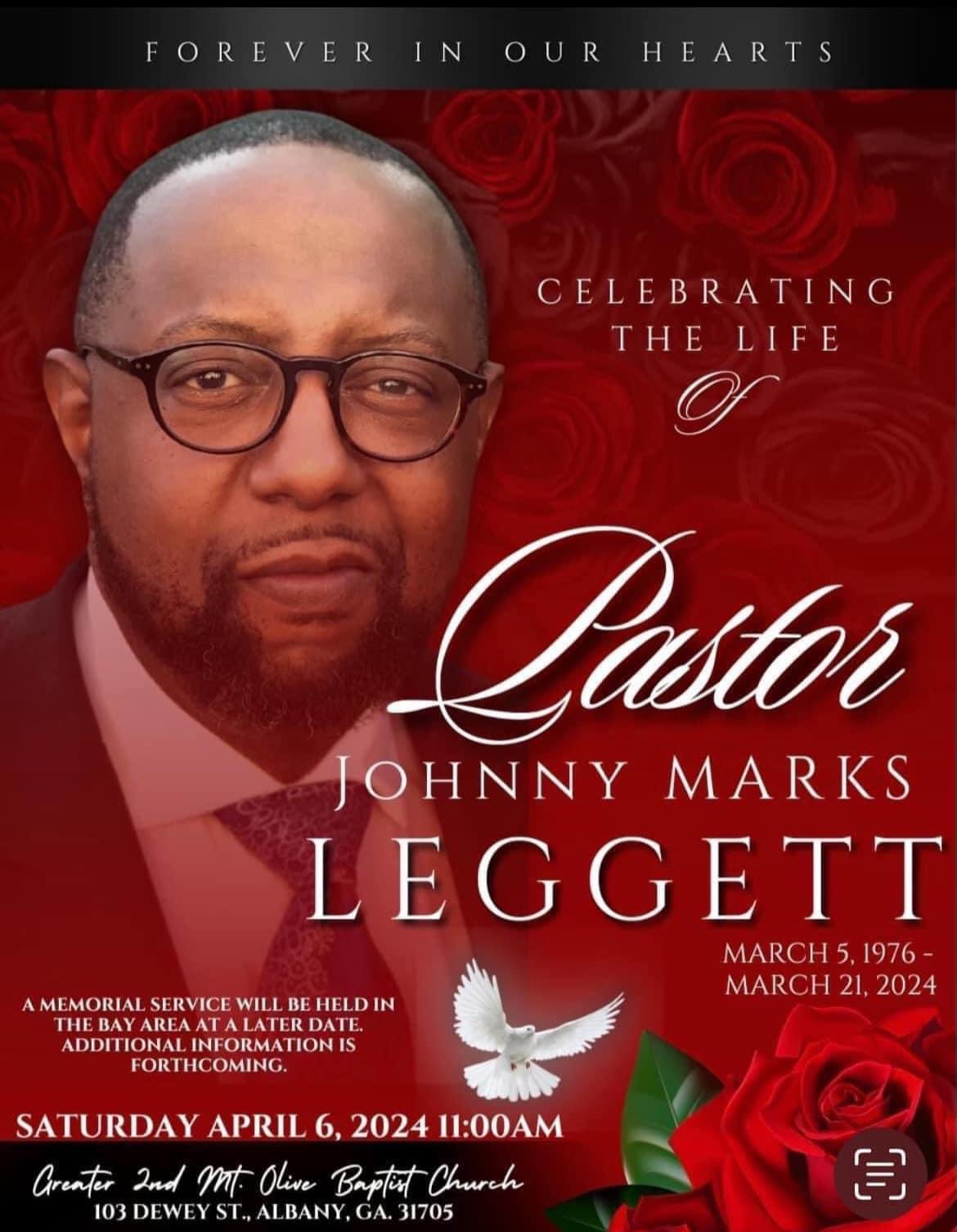 Celebration of Life for Pastor Johnny Marks Leggett