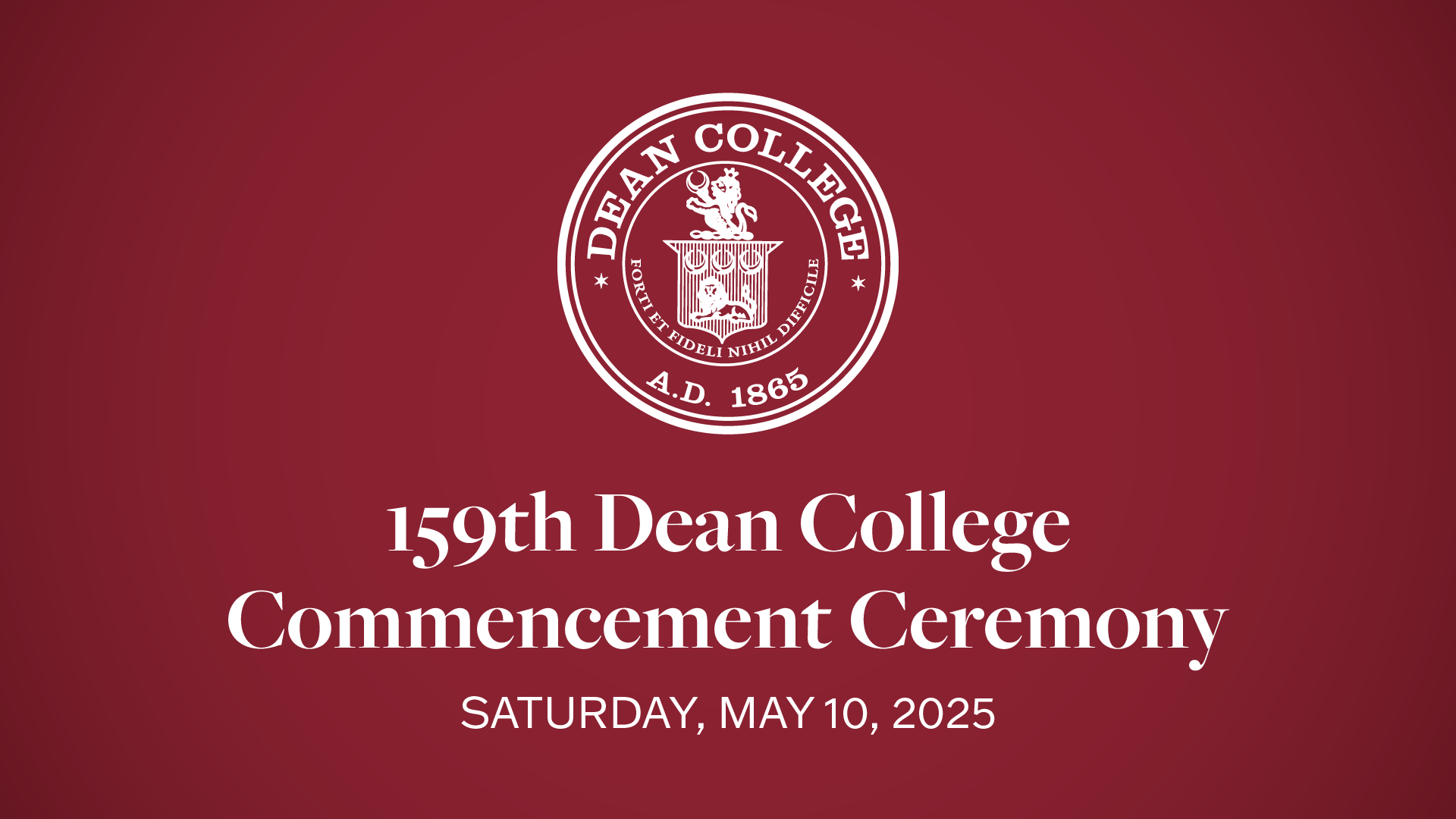 Dean College's 159th Commencement