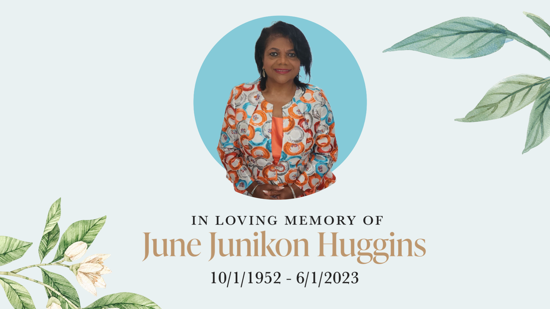 Celebration of Life: June Junikon Huggins
