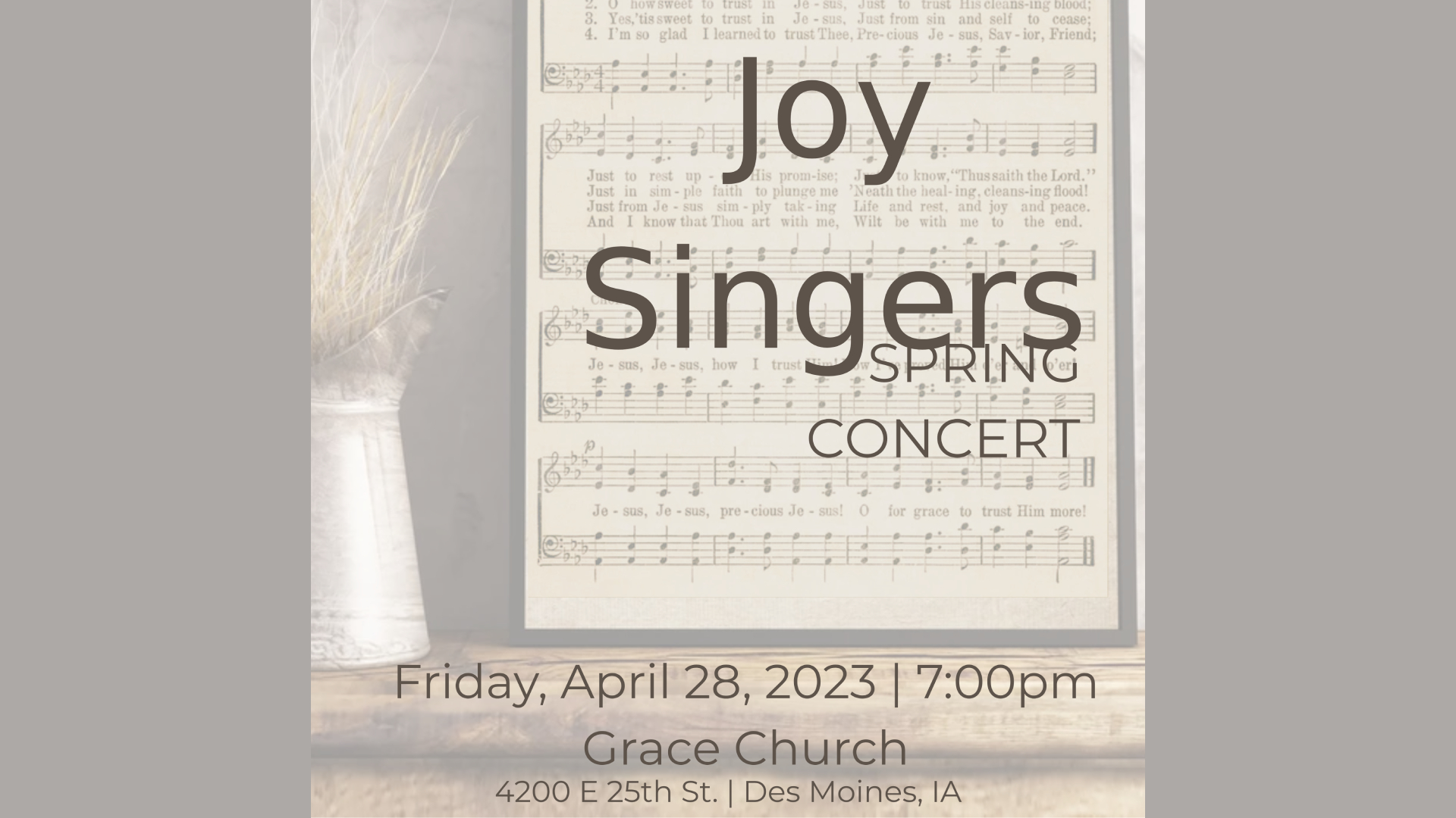 Joy Singers Spring Concert | April 28th @ 7PM