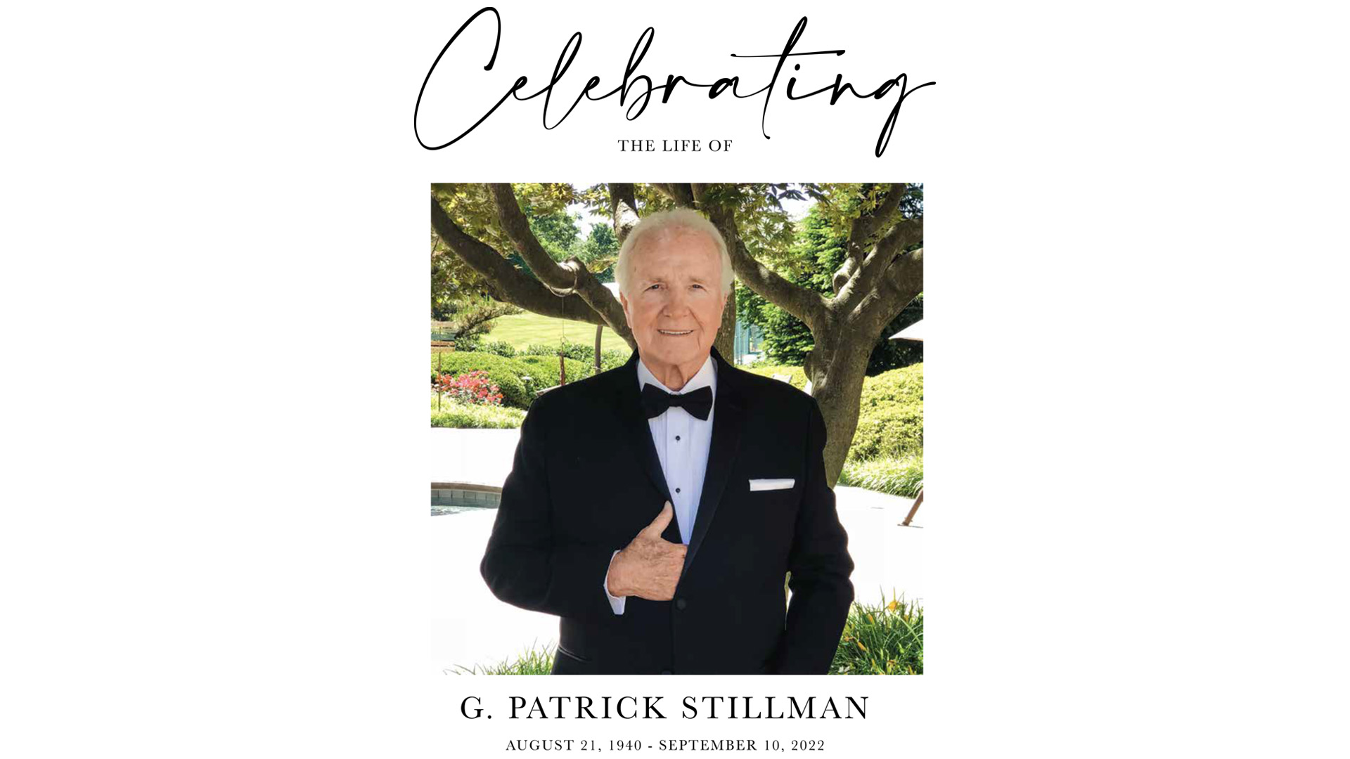 G. Patrick Stillman Celebration of Life Service