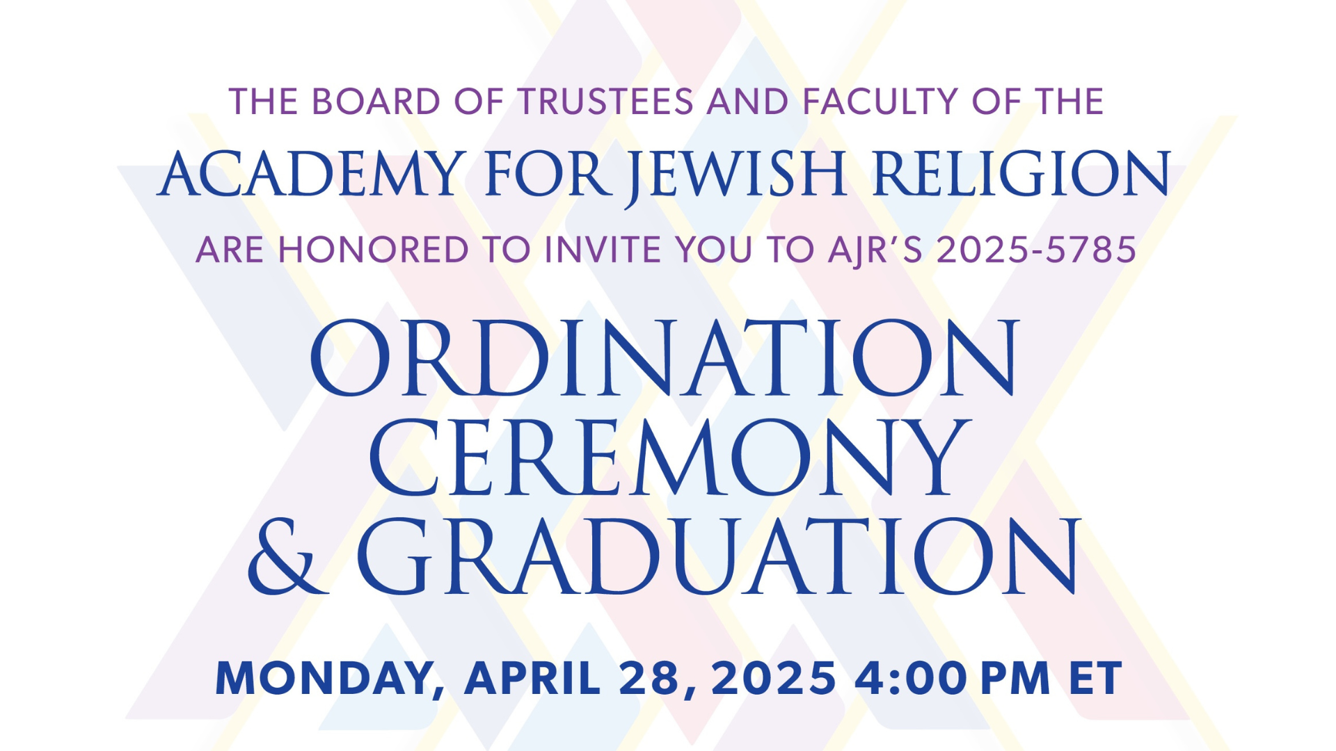 AJR Ordination Ceremony & Graduation