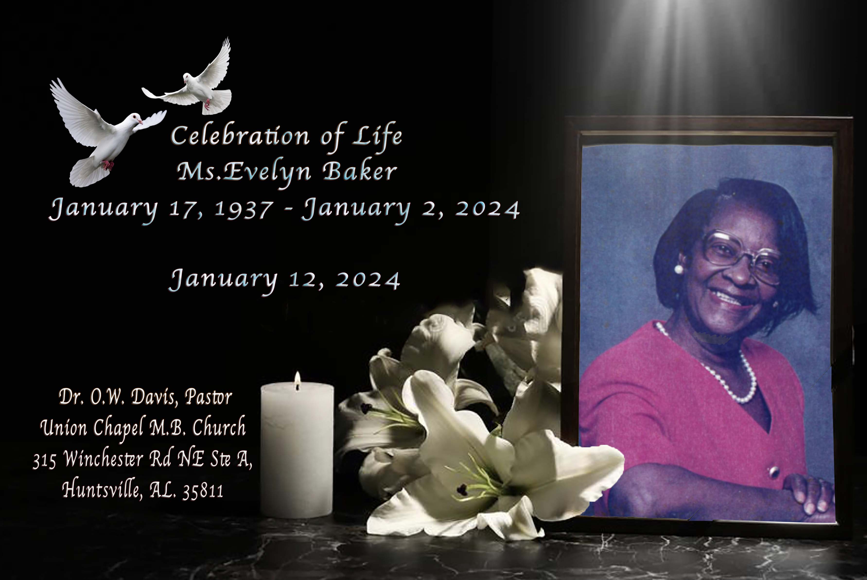 January 12, 2024 - UCMBC - Funeral Service - Evelyn Baker