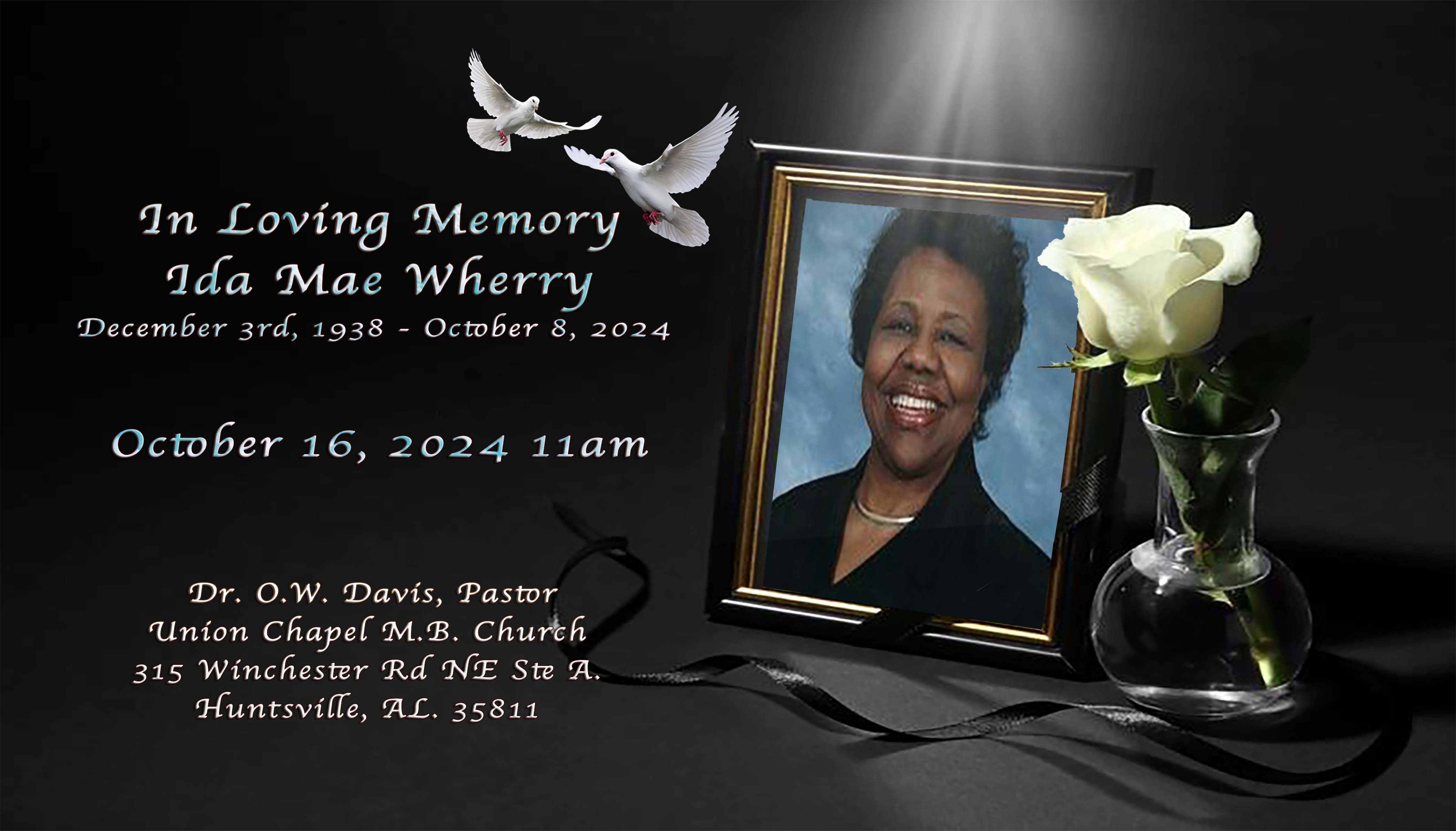 October 16, 2024 - UCMBC Funeral Service for Mrs Ida Mae Wherry