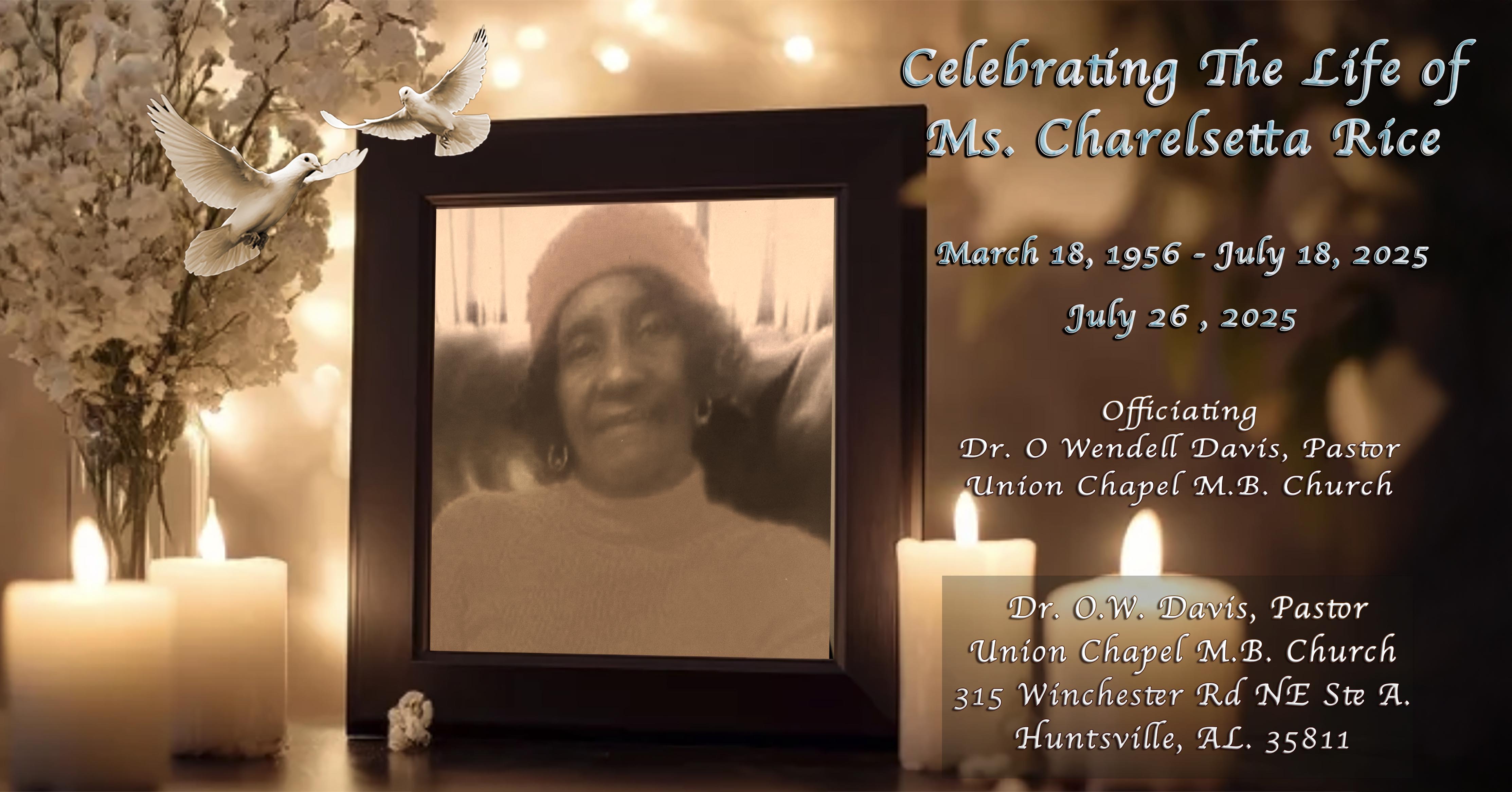 July 26, 2025 -UCMBC Funeral - Ms. Charlesetta Rice