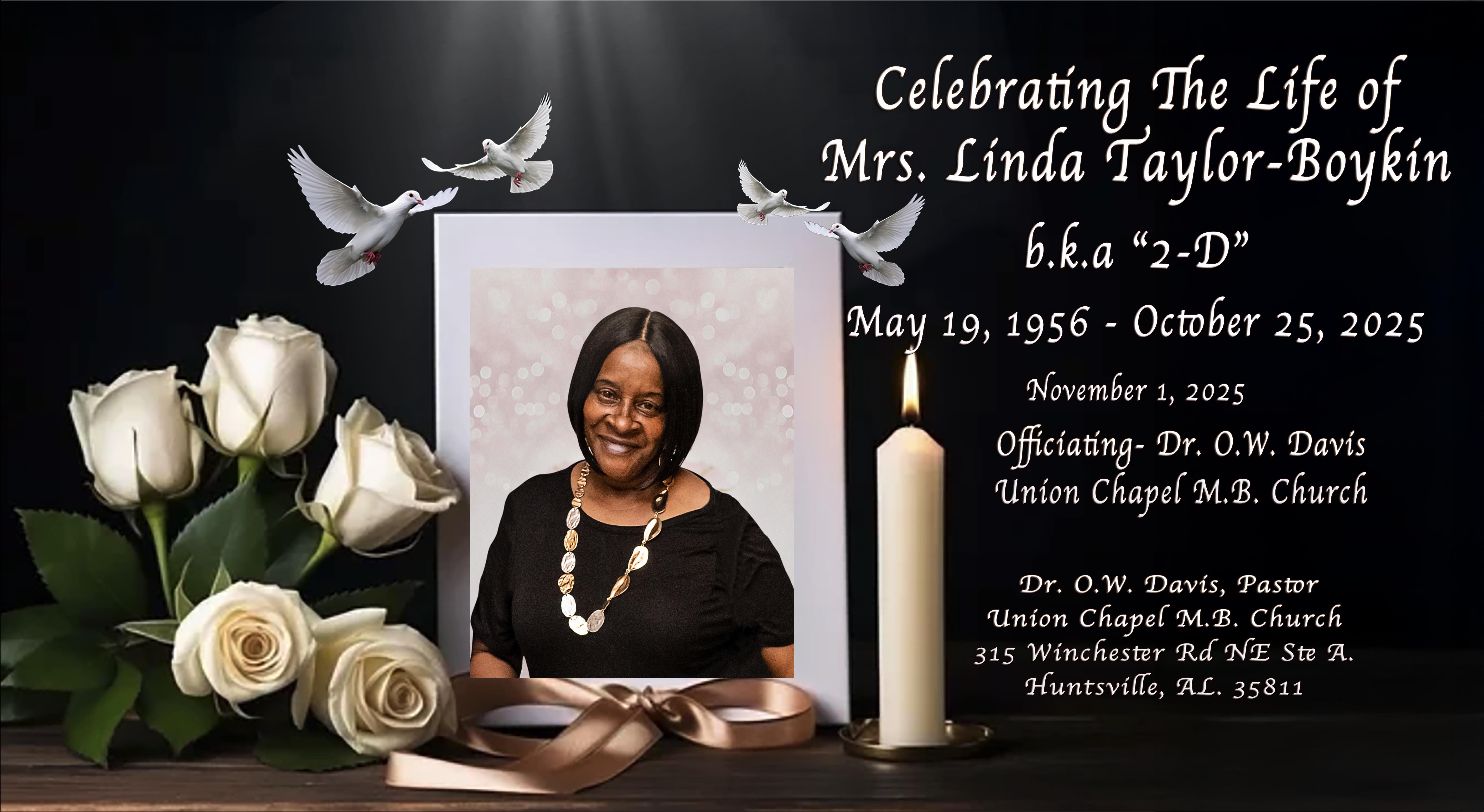 November 1, 2025 UCMBC Funeral - Mrs. Linda Taylor-Boykin