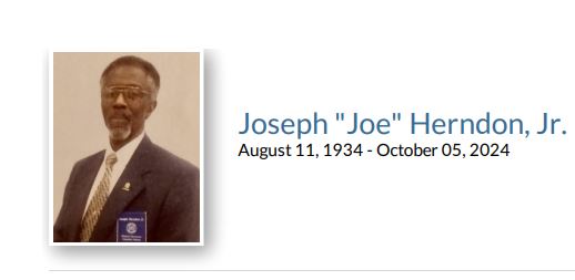 11:00 AM - Joseph "Joe" Herndon, Jr. - Funeral Service