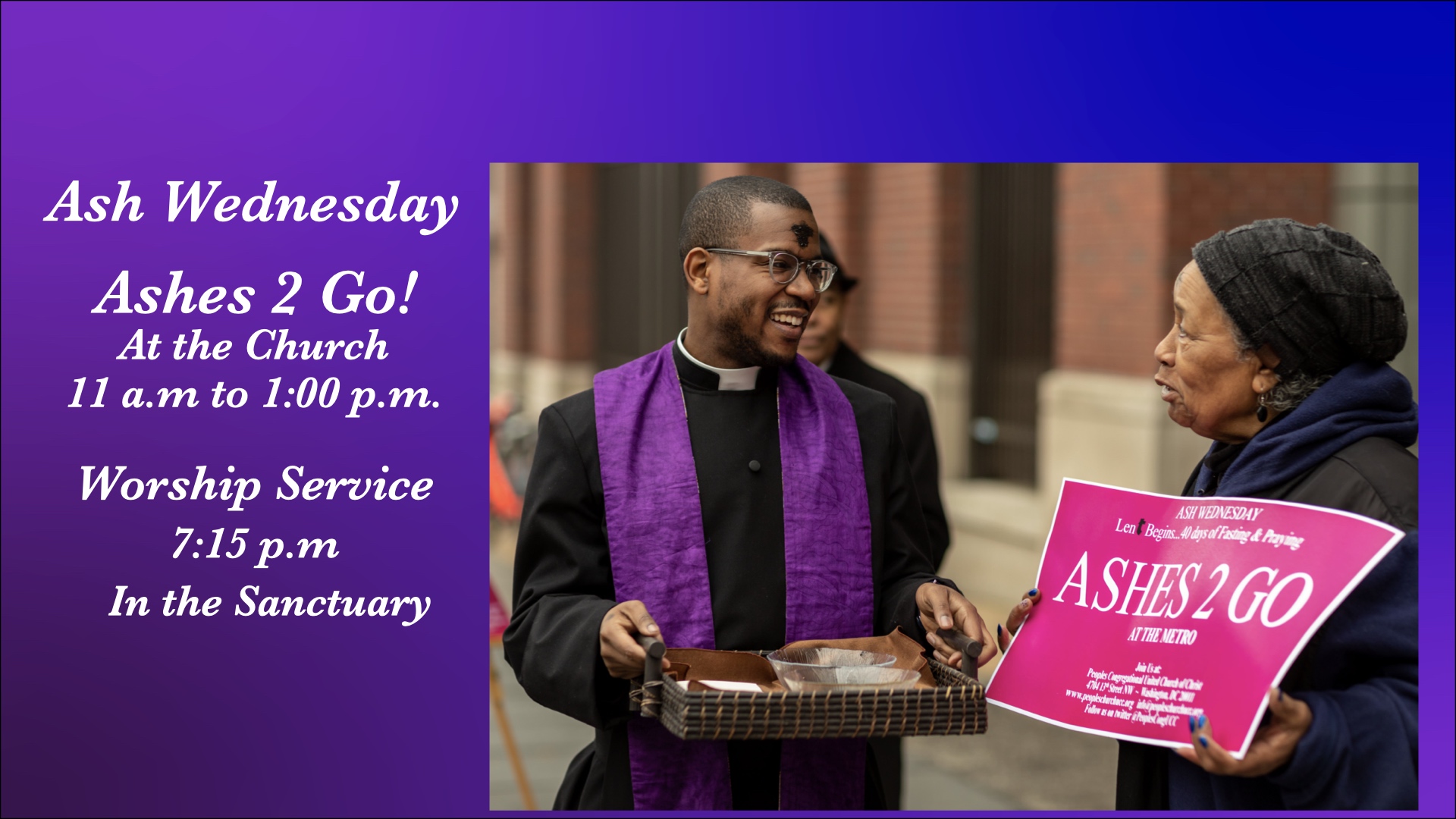 Wednesday, March 2, 2022, Rev. Brandon Harris, Peoples Congregational UCC