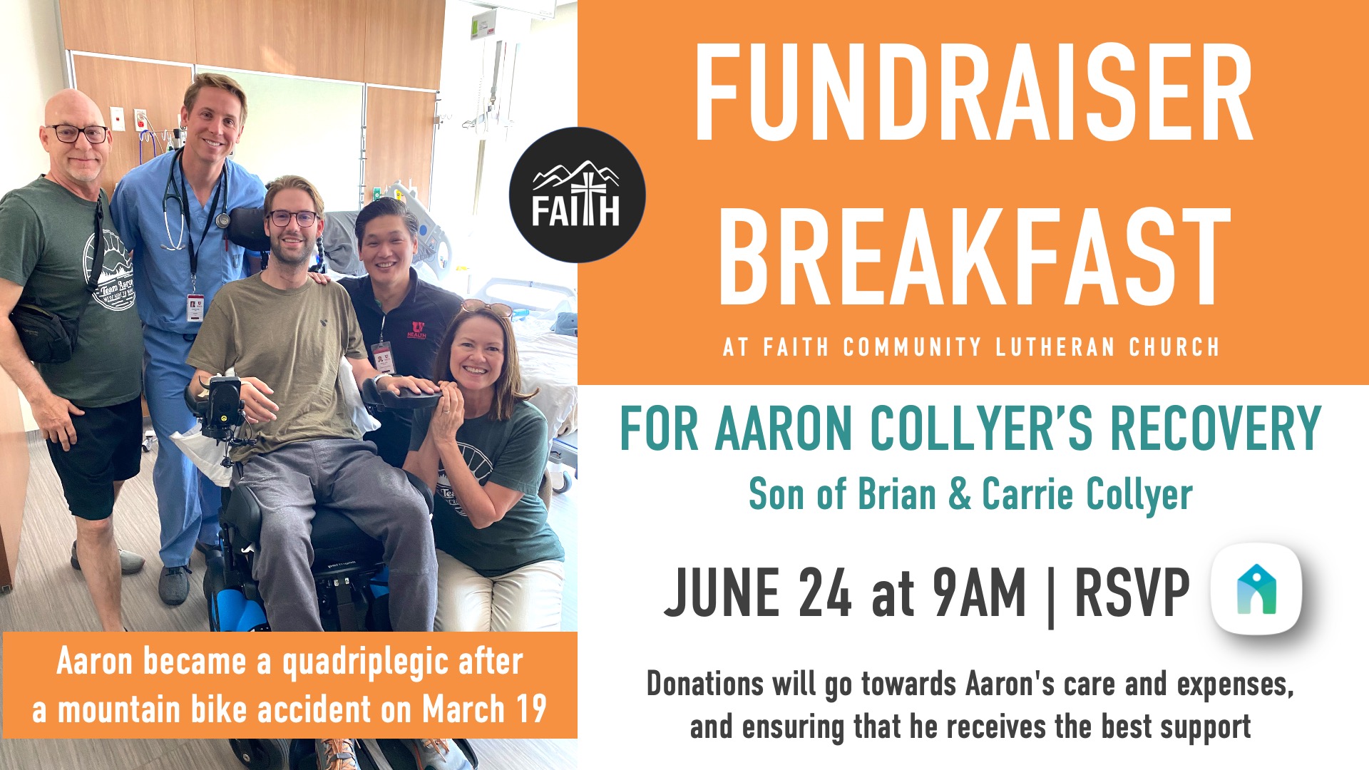Aaron Collyer's Fundraiser Breakfast