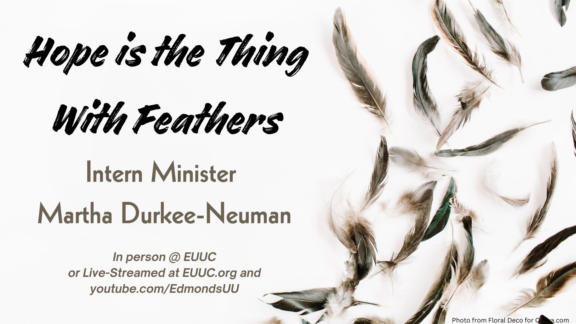 Sunday Services - Intern Minister Martha Durkee-Neuman