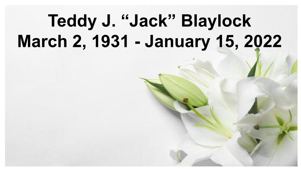 Jack Blaylock Memorial Service