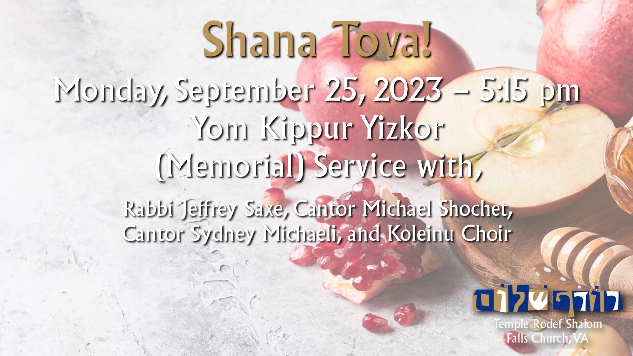 All broadcasts for Temple Rodef Shalom - Falls Church, Virginia