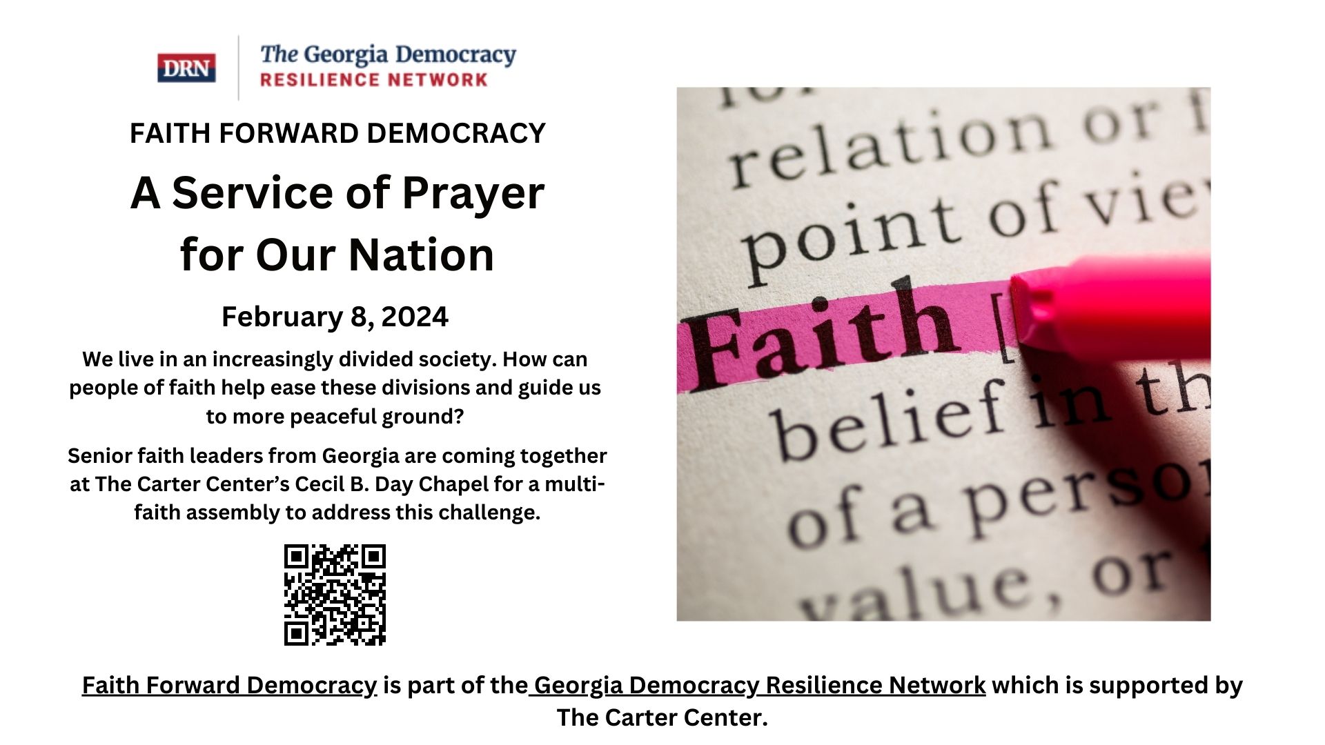 Faith Forward Democracy: A Service of Prayer for Our Nation