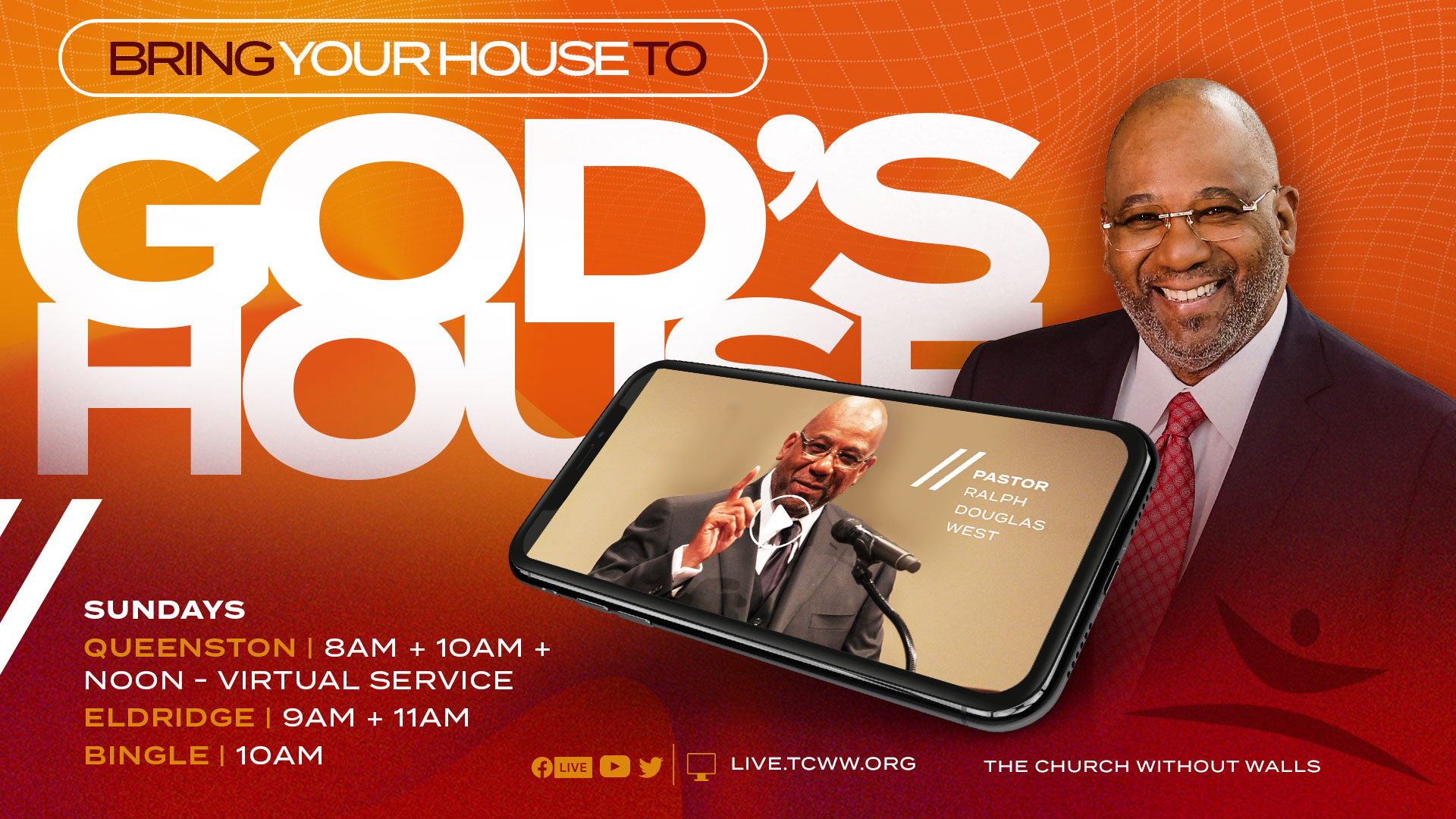 All broadcasts for The Church Without Walls