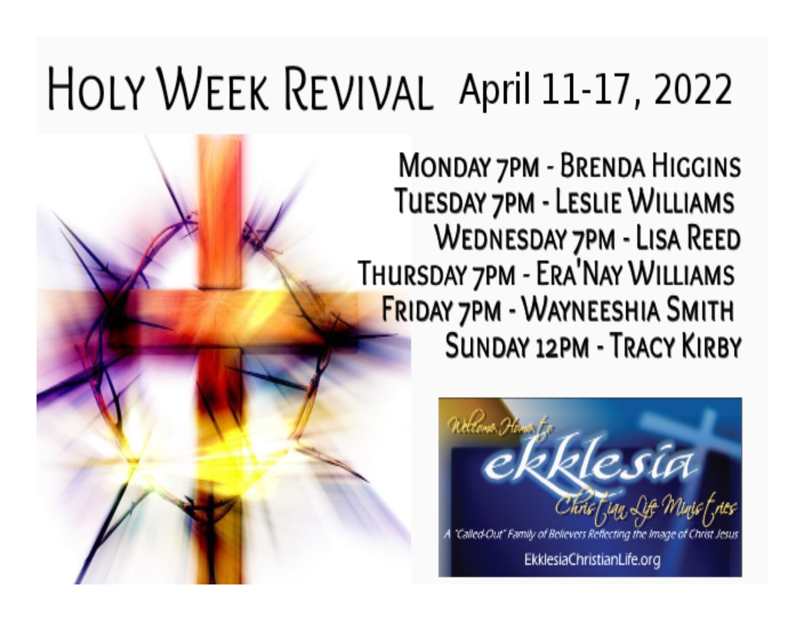 Holy Week Revival 4/13/22