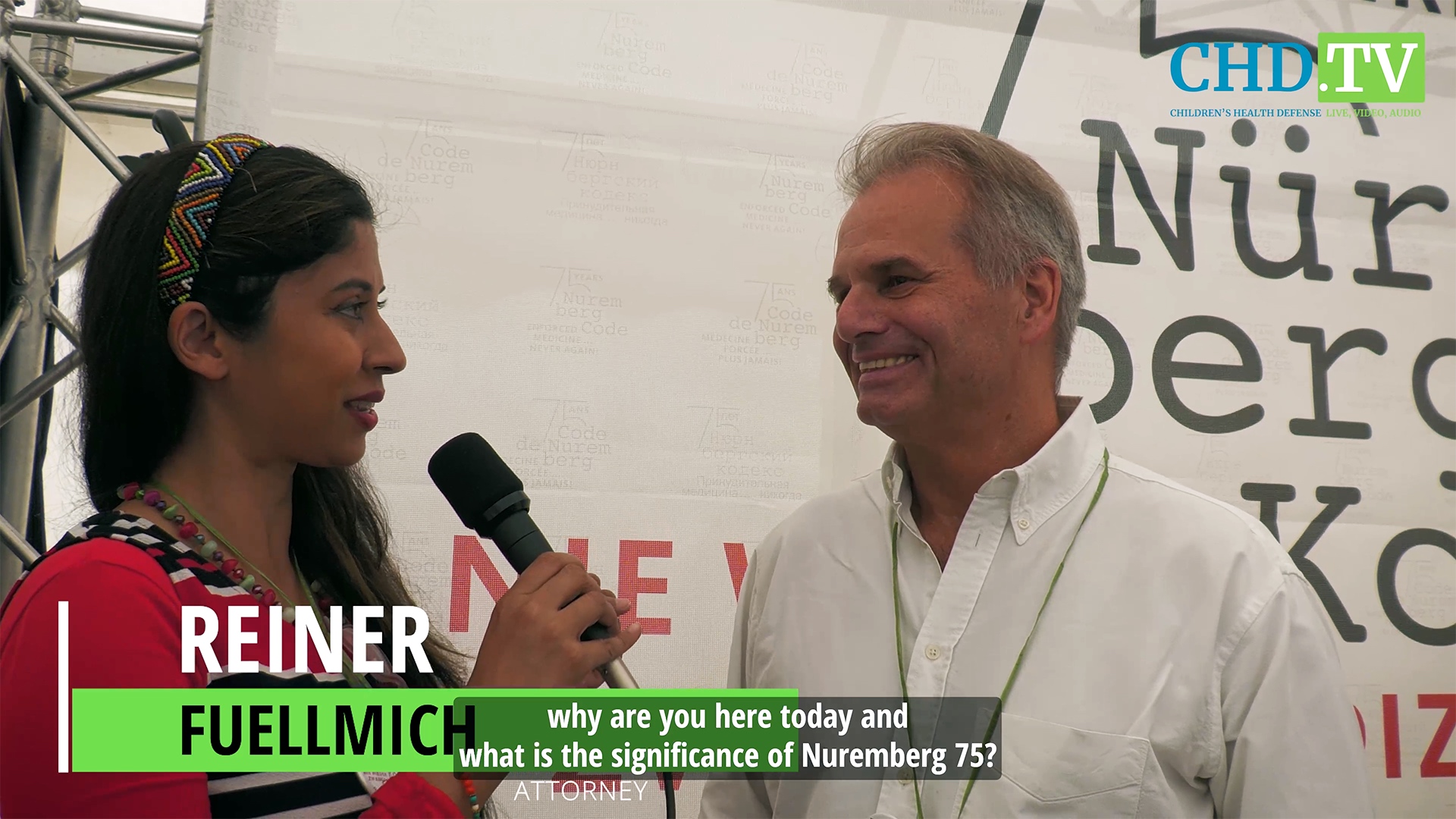 Dr. Reiner Fuellmich at Nuremberg 75