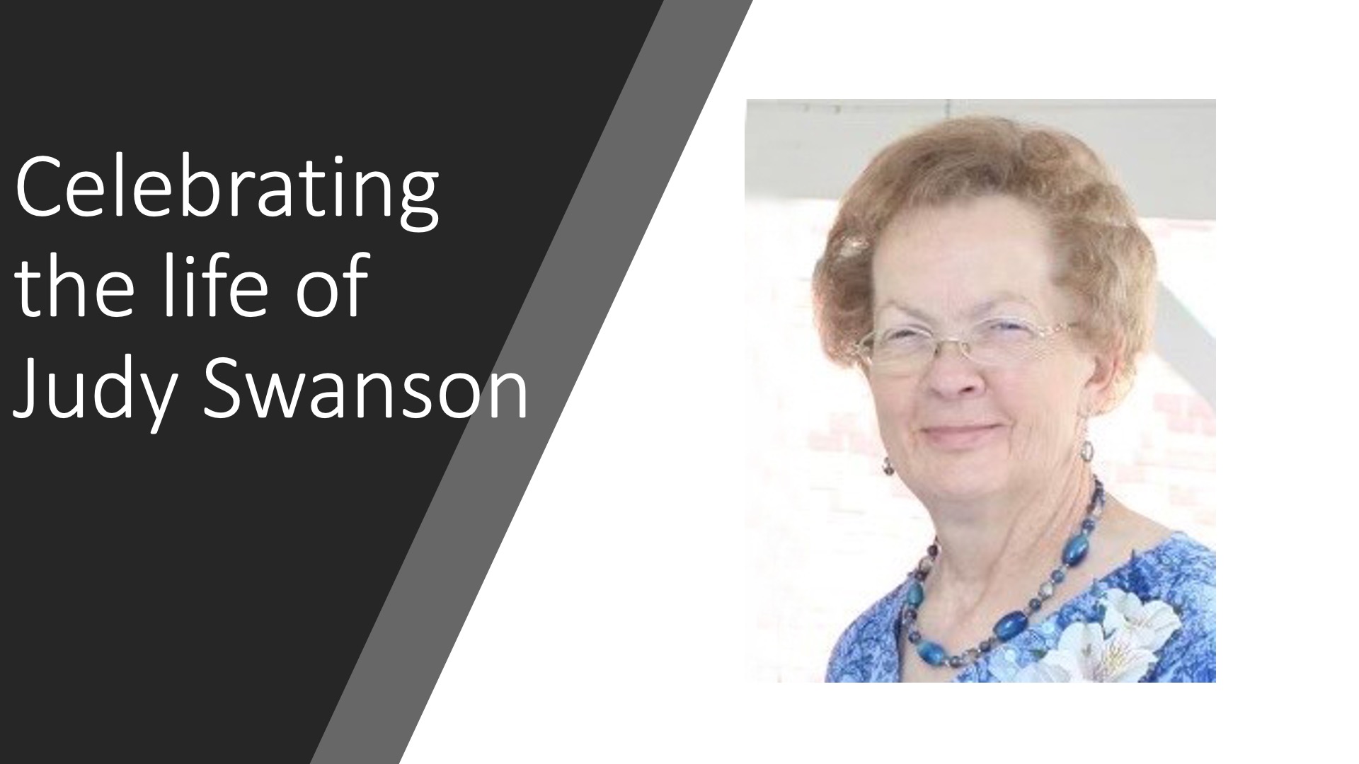 Judy Swanson Memorial Service