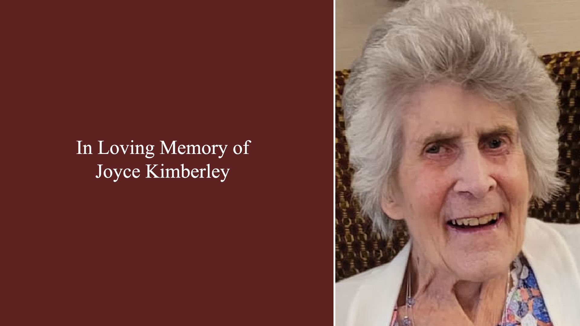 14th July 2023 - Joyce Kimberley