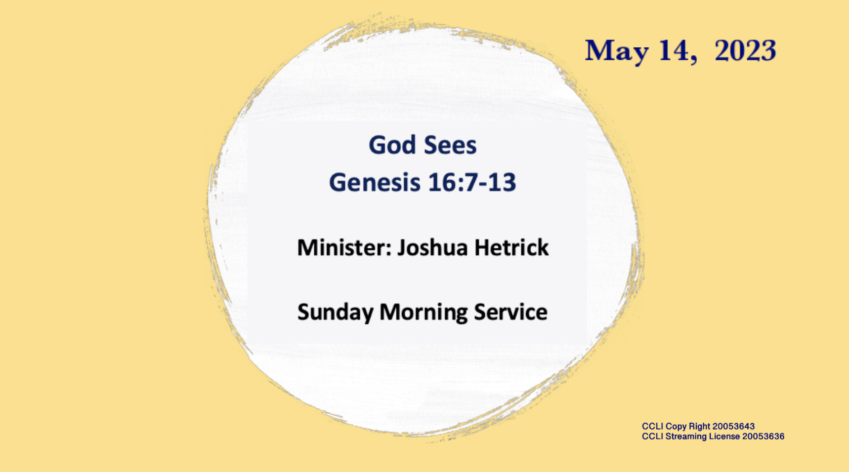 Sunday Morning Sermon