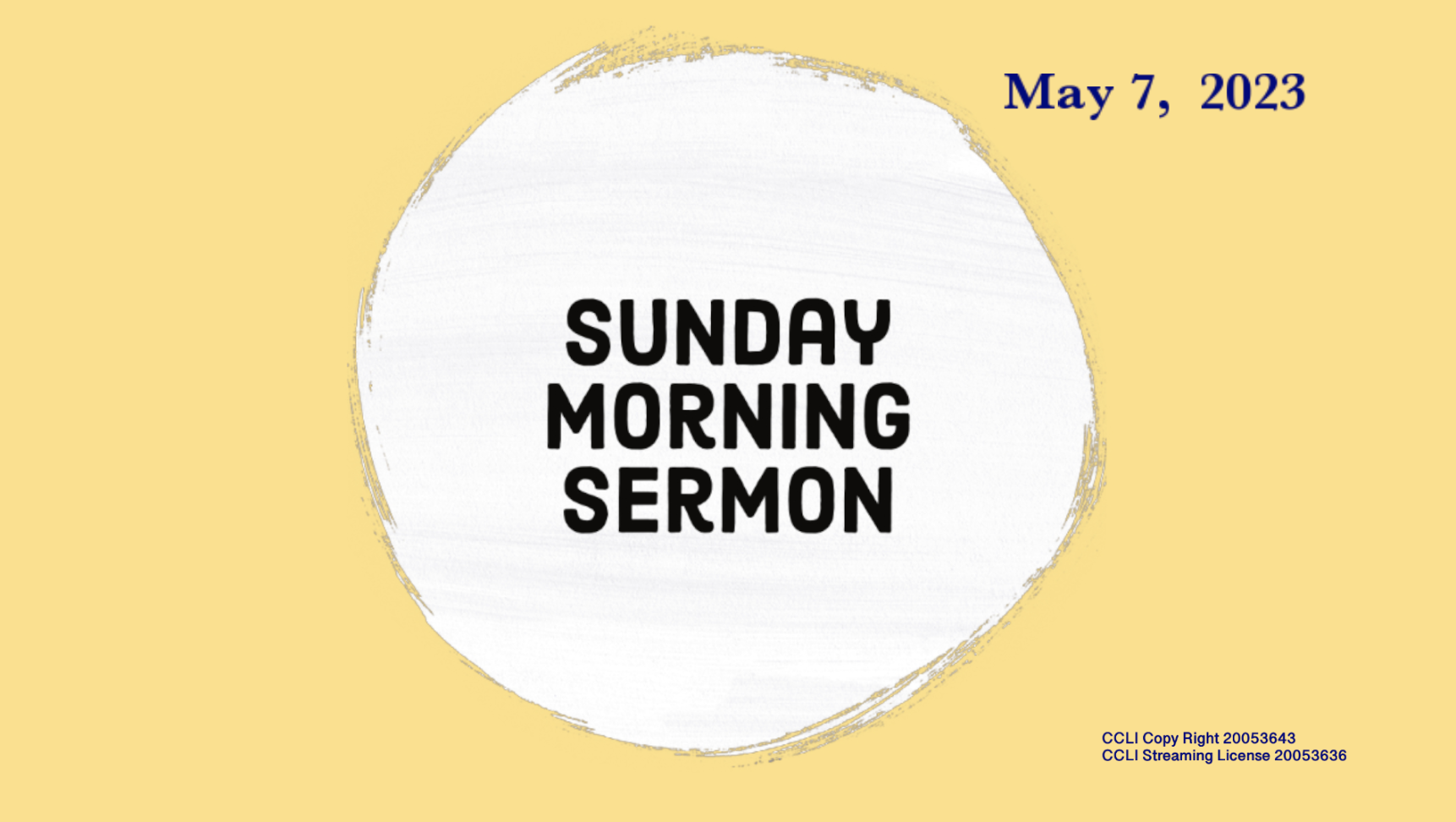 Sunday Morning Sermon