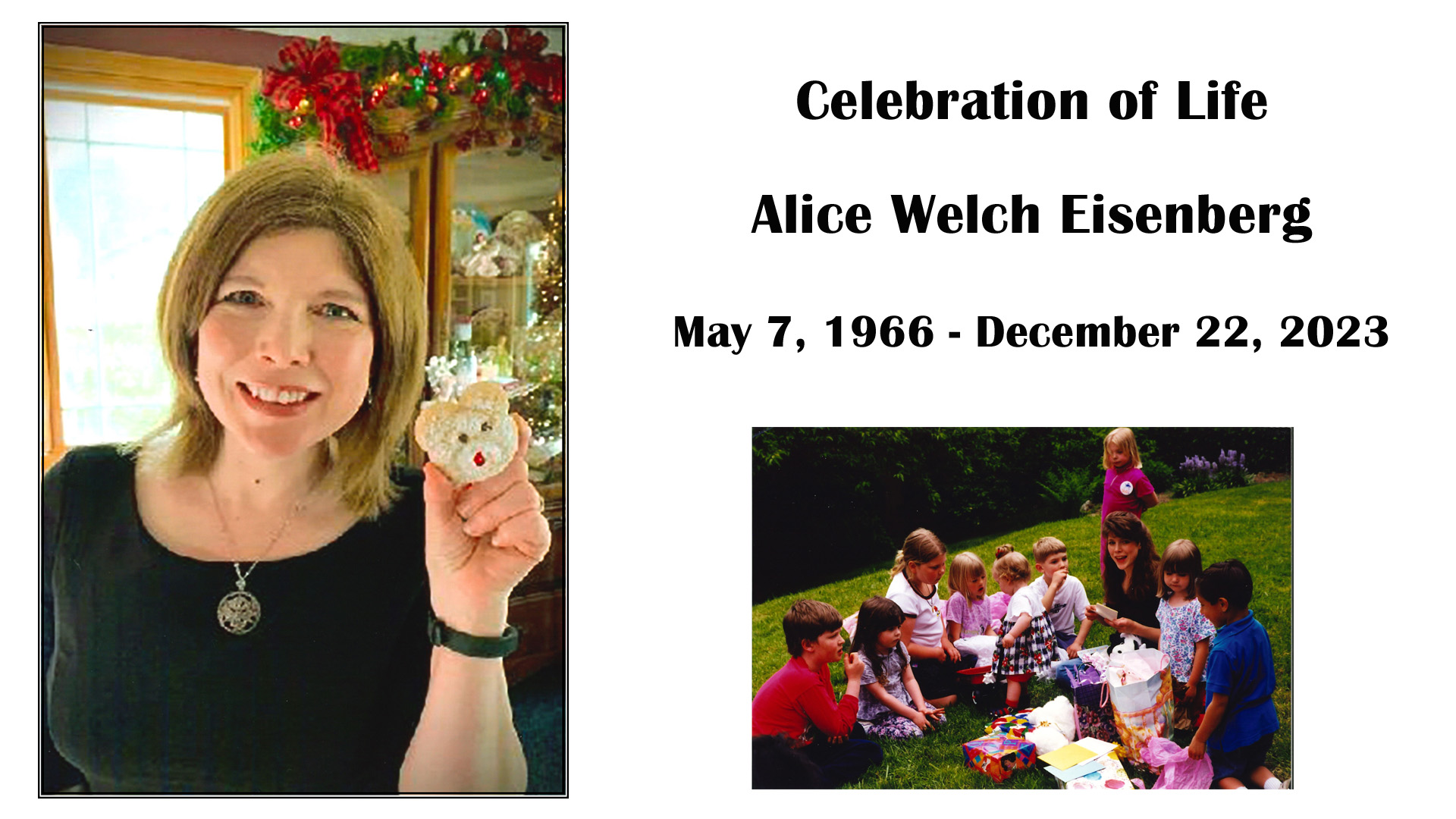 Alice Welch Eisenberg Celebration of Life