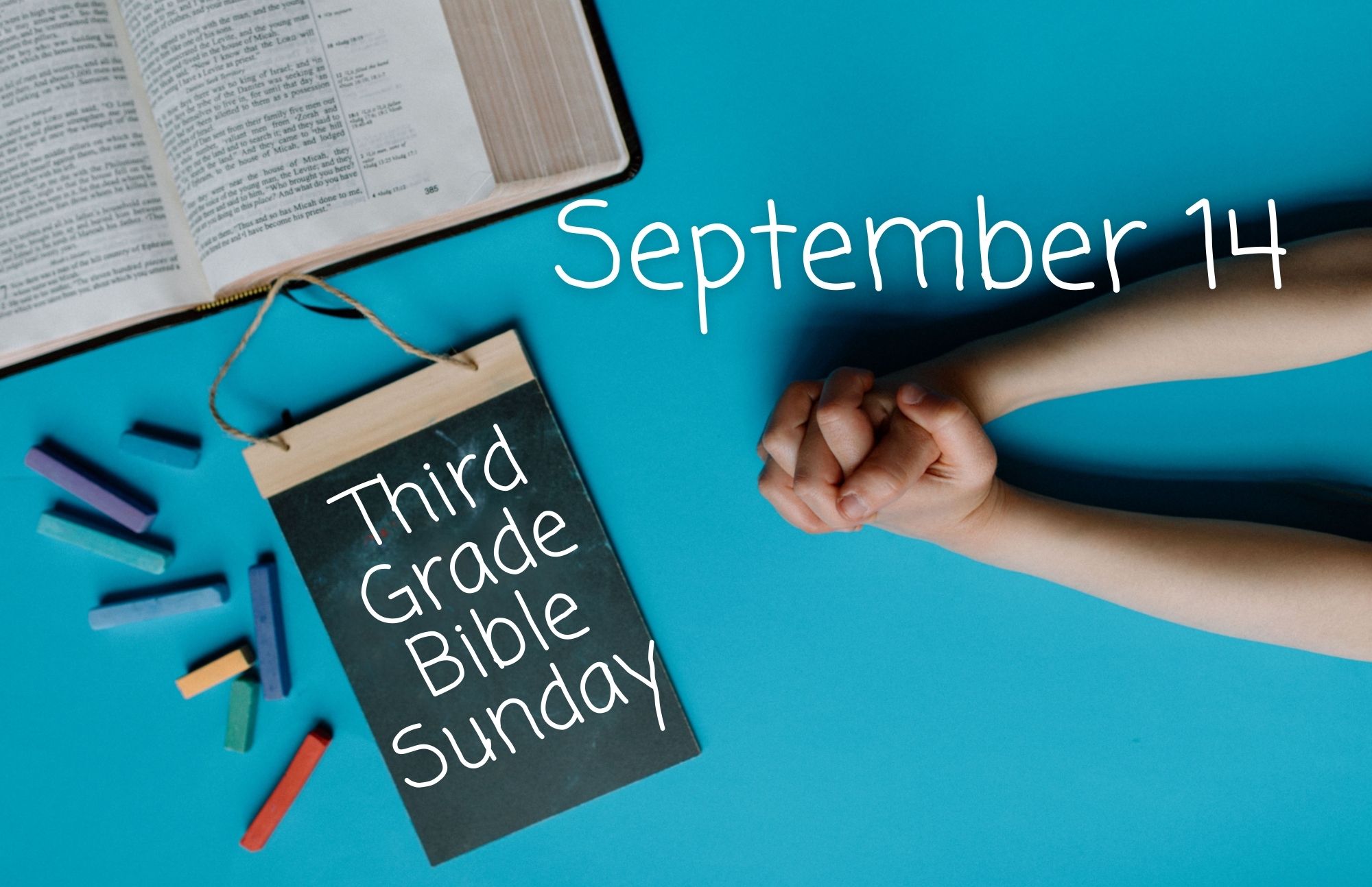 9.14.25 Estherville UMC - Rally Sunday - 3rd Grade Bible Presentation