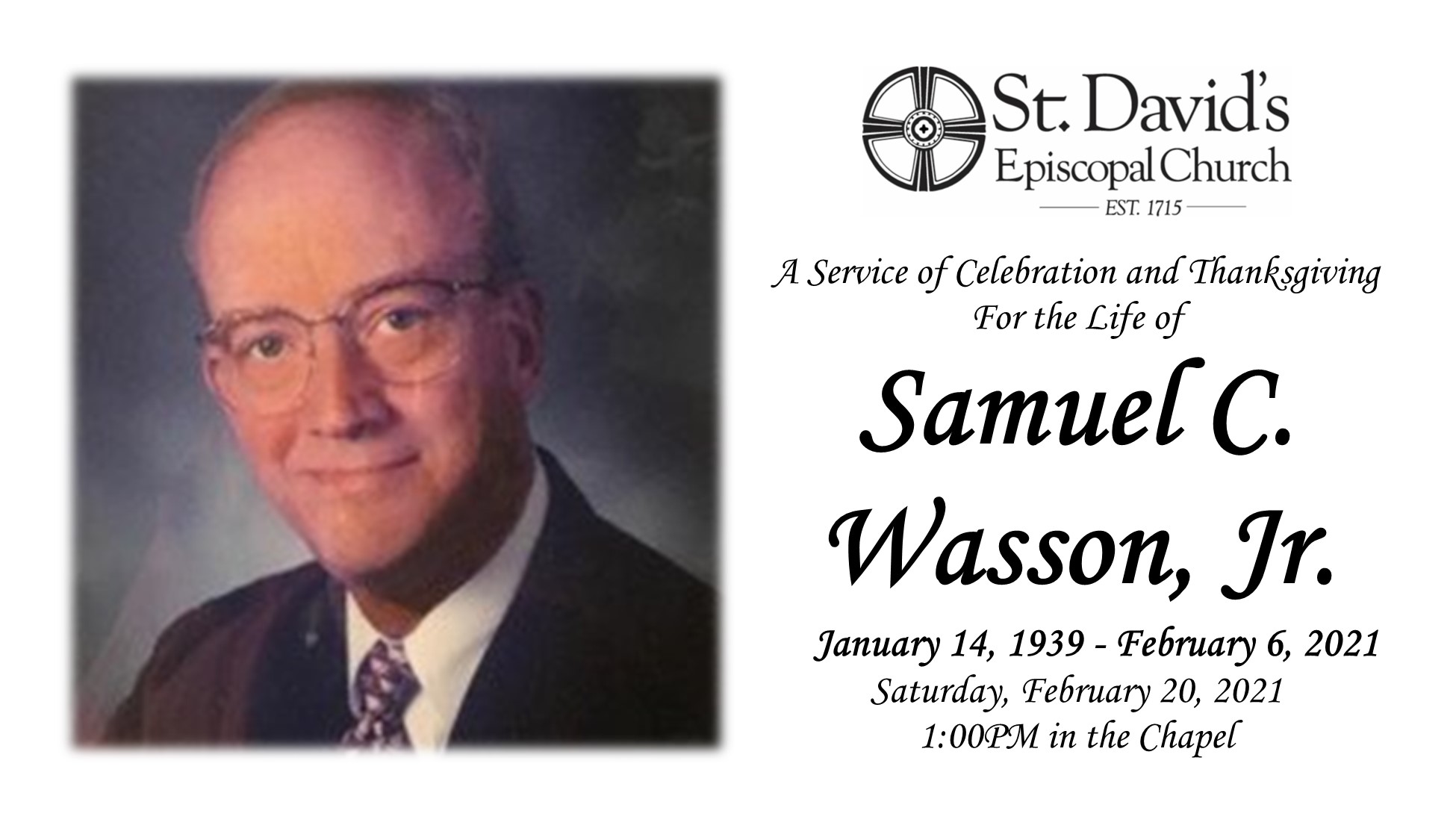 Sam Wasson Memorial Service