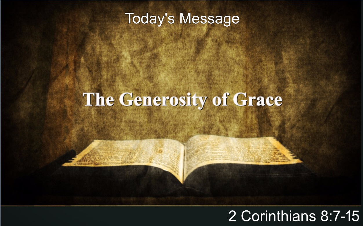 The Generosity of Grace