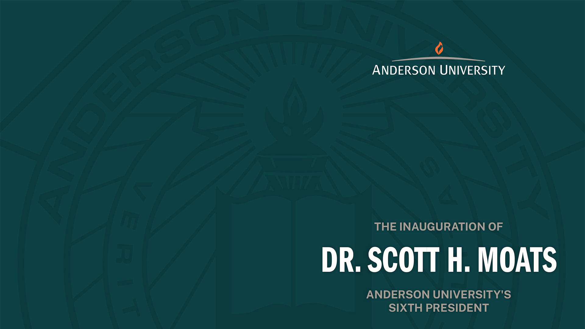 The Inauguration Of Dr. Scott H. Moats