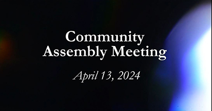 Community Assembly on April 13, 2024