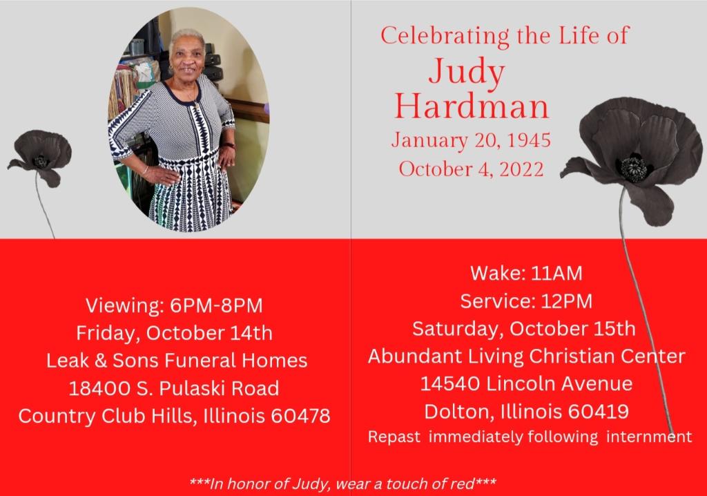 Life Celebration for Mother Judy Hardman