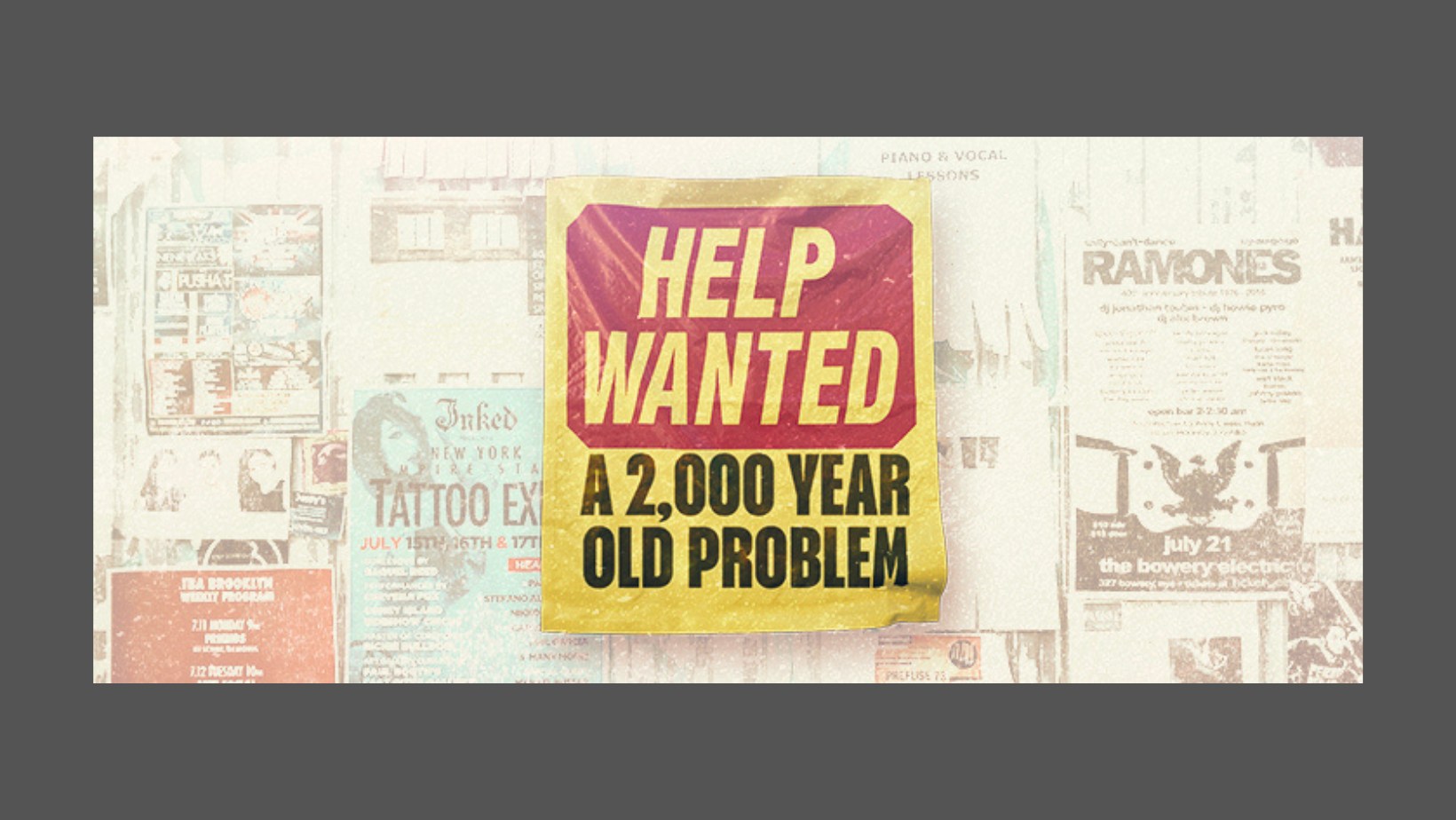 Help Wanted A 2000 year problem